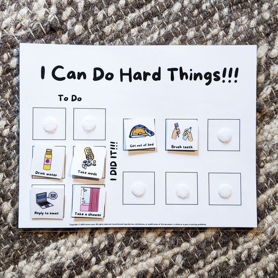 I CAN DO HARD THINGS: Printable Visual Schedule & Reward Chart for Gro ...