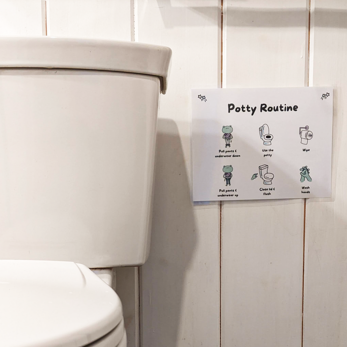 Printable Potty Routine Chart Poster – mama nous