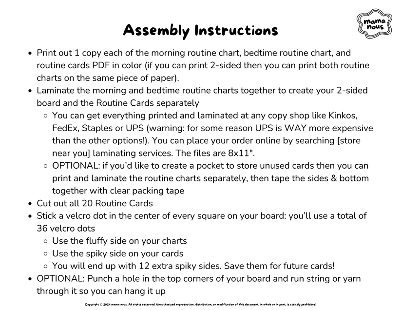 Morning/Bedtime Routine Printable Preschool Visual Schedule – mama nous