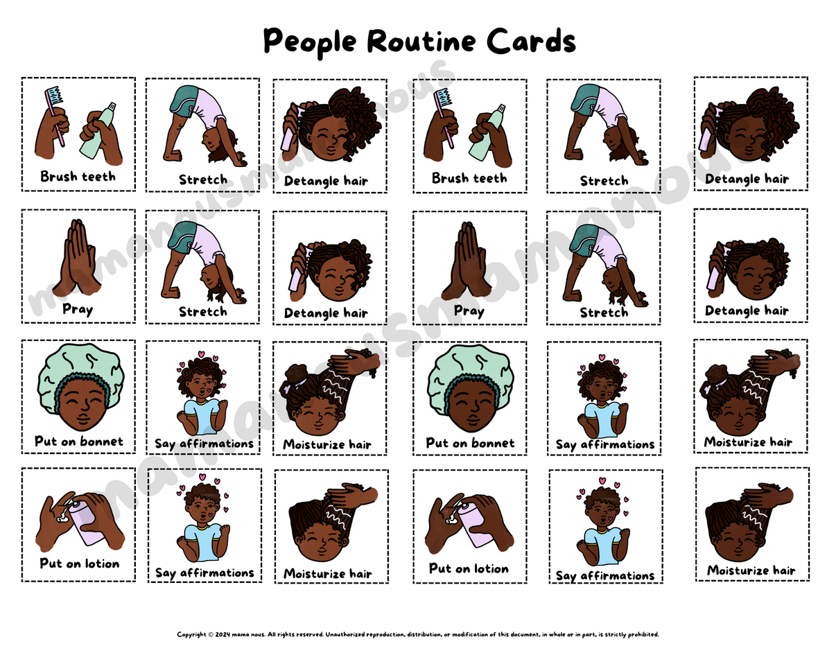 Morning/Bedtime Routine Printable Preschool Visual Schedule – mama nous