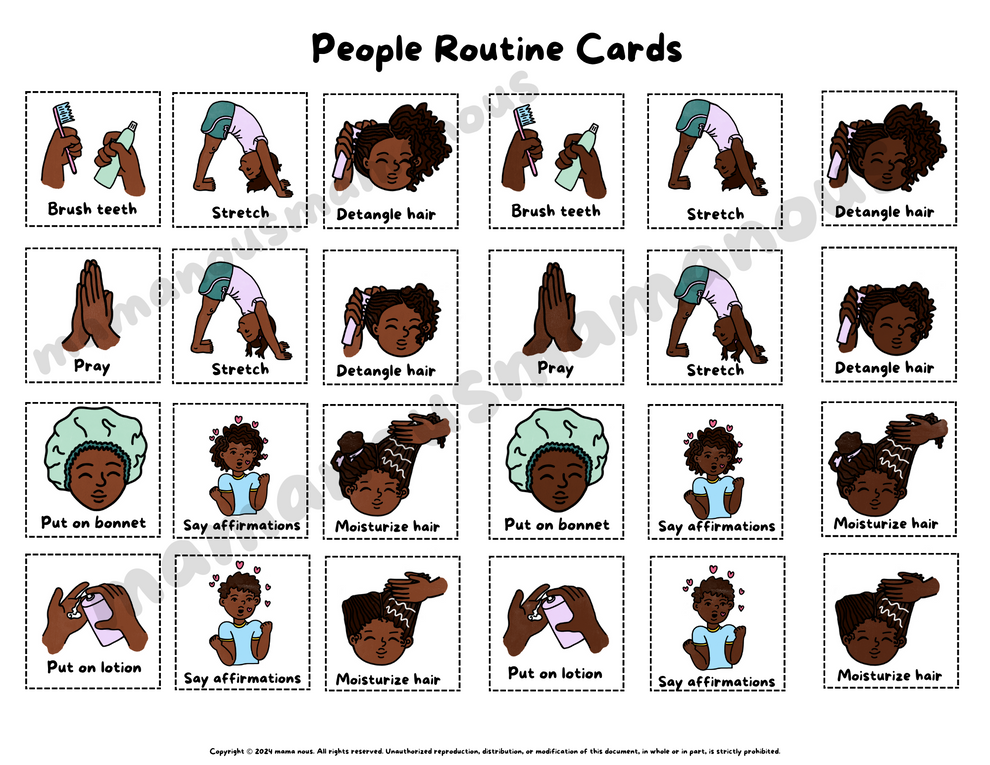Morning/Bedtime Routine Printable Preschool Visual Schedule – mama nous